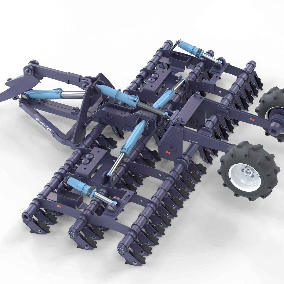 3D Autonomous tractor and plow model - TurboSquid 2182226