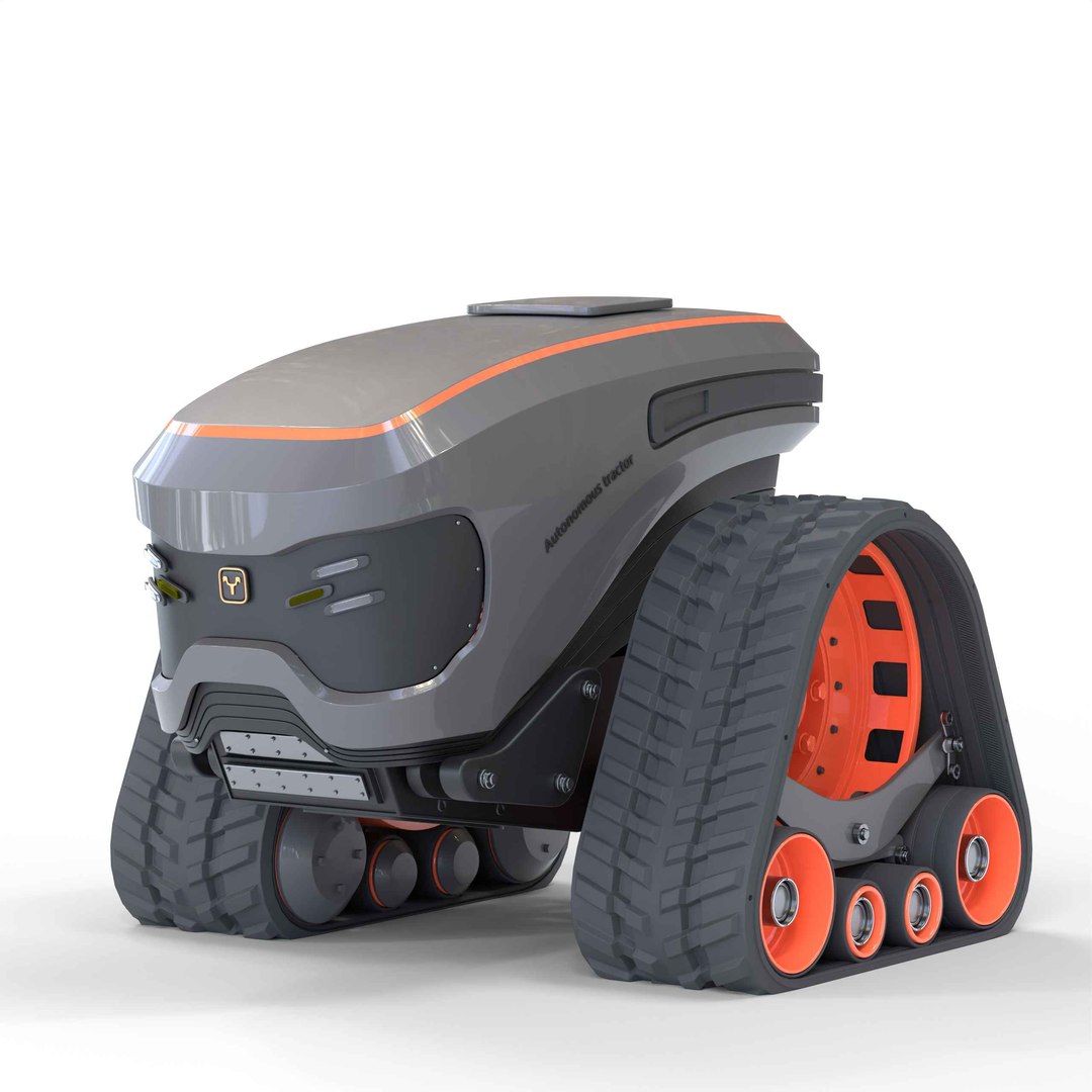 3D Autonomous tractor and plow model - TurboSquid 2182226