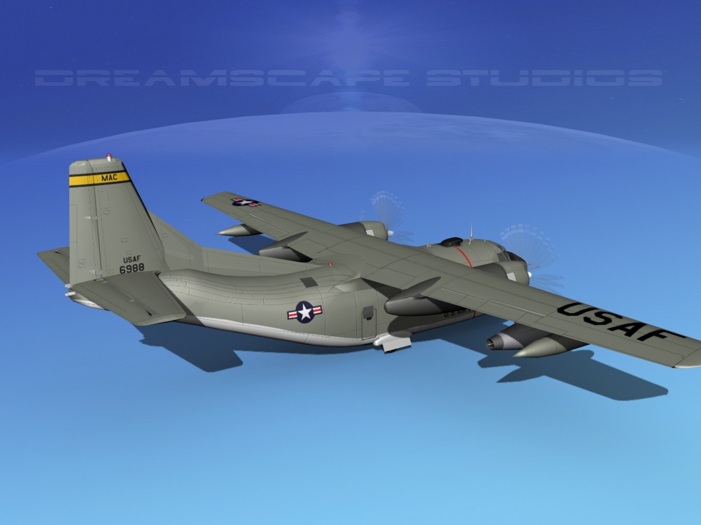 Aircraft Fairchild C-123 Provider Model - TurboSquid 1307879