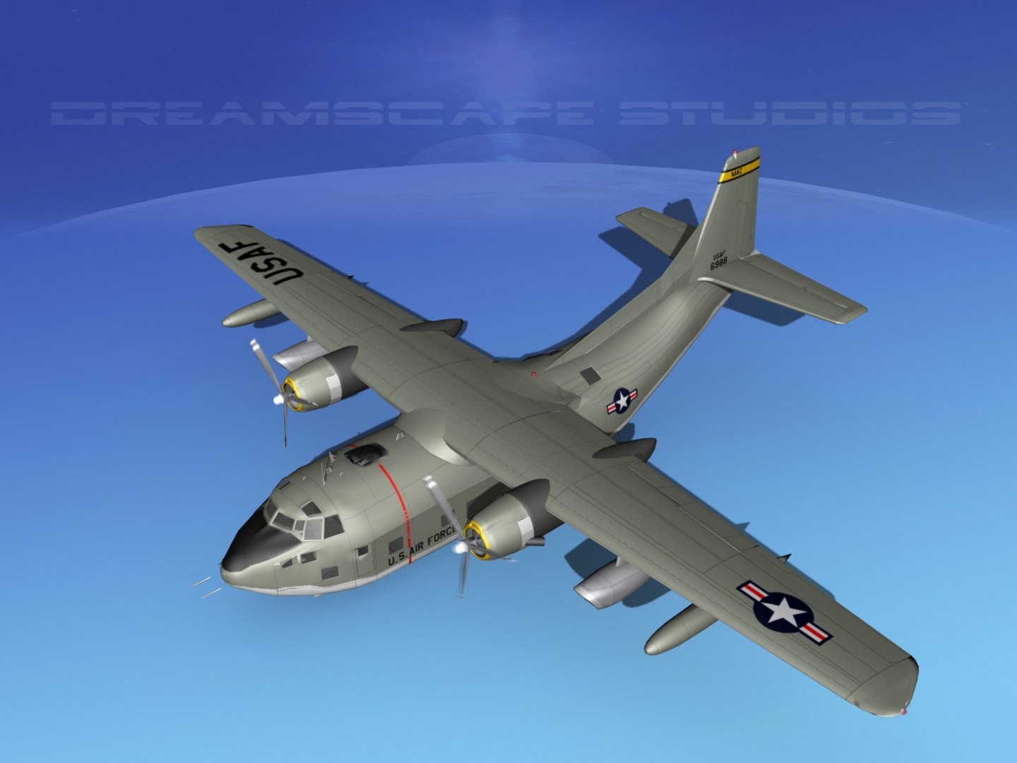 Aircraft Fairchild C-123 Provider Model - TurboSquid 1307879