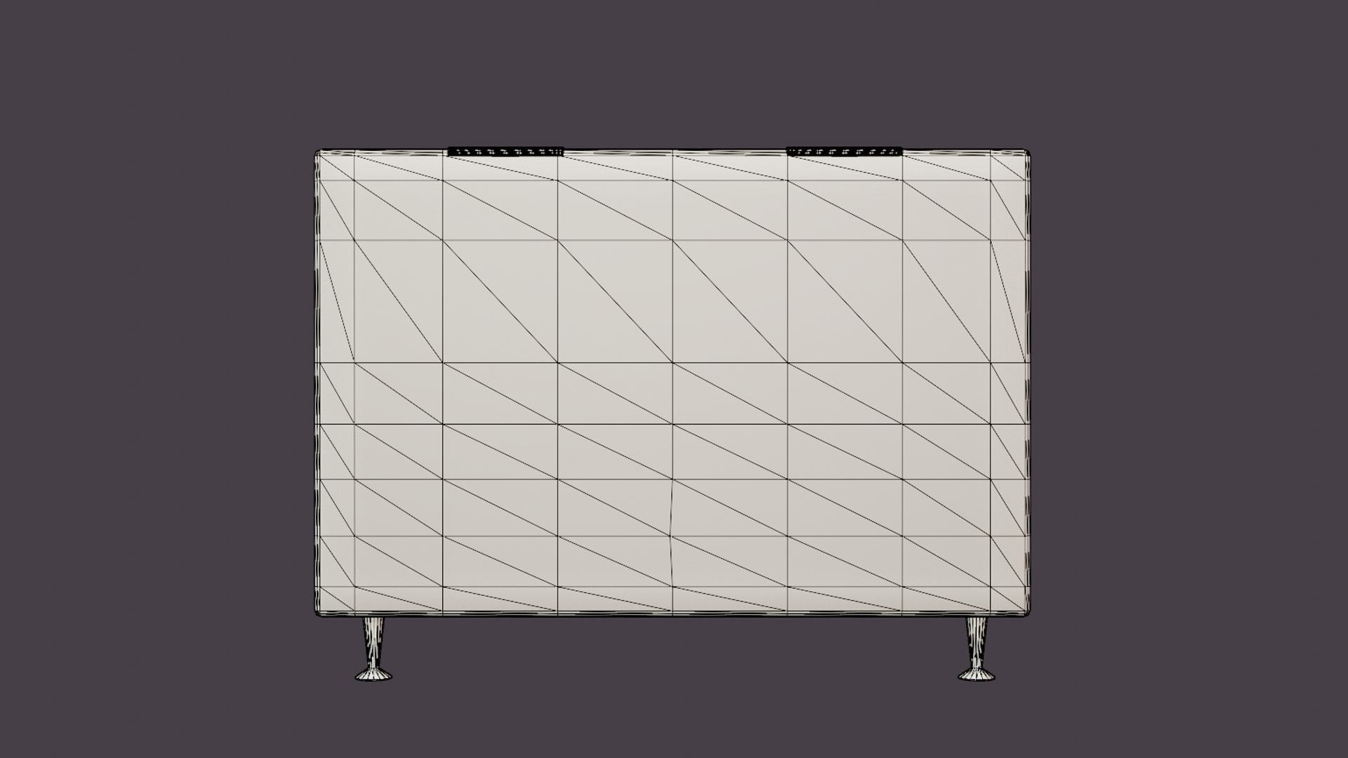 3D Meja Continental Bed 160x200cm Light Gray - TurboSquid 2232832