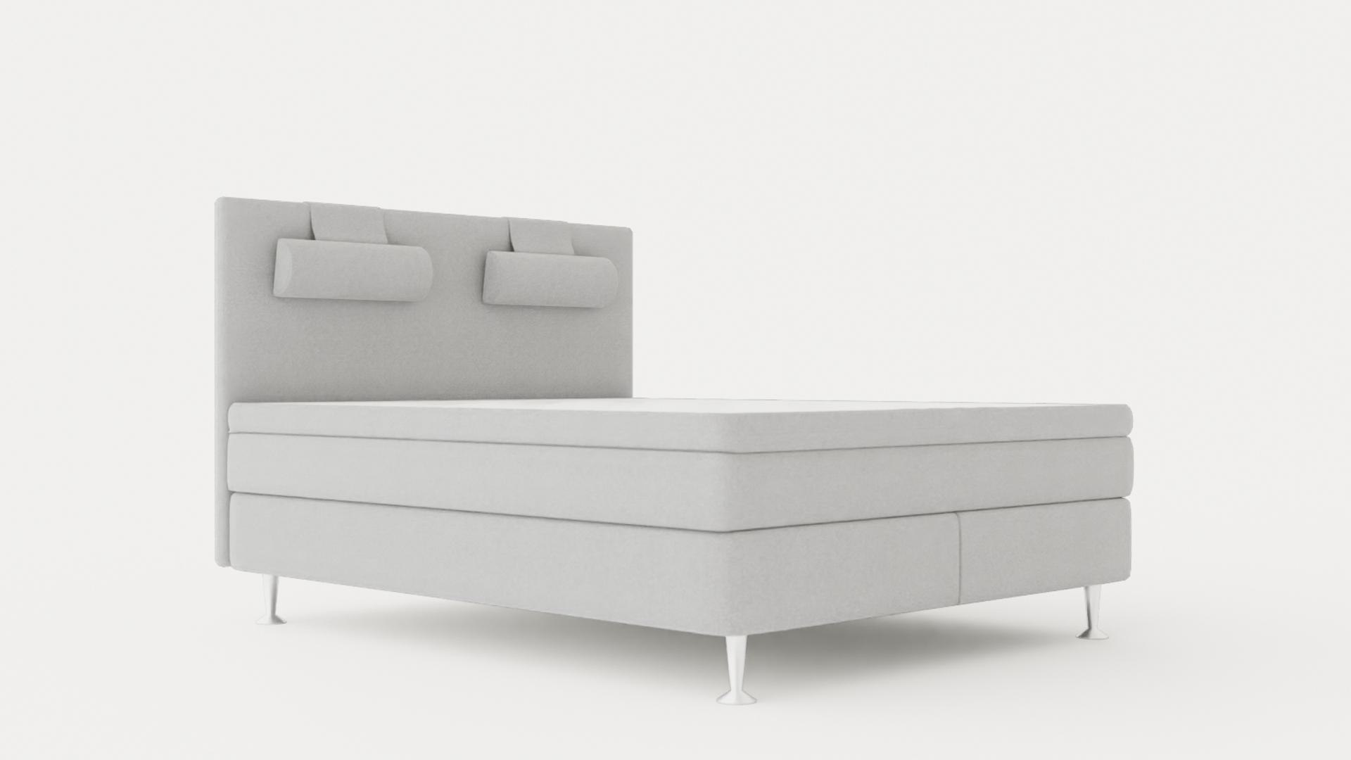 3D Meja Continental Bed 160x200cm Light Gray - TurboSquid 2232832