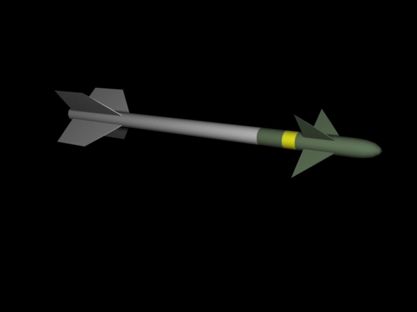 3d Model Aim-9 Sidewinder Missile
