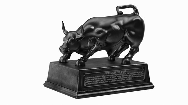 modelo 3d Estatua negra de toro sobre pedestal - TurboSquid 1975996