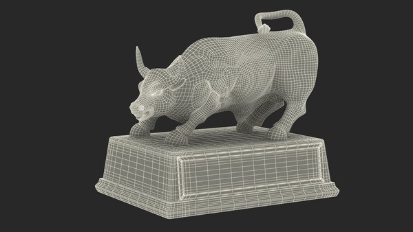 modelo 3d Estatua negra de toro sobre pedestal - TurboSquid 1975996