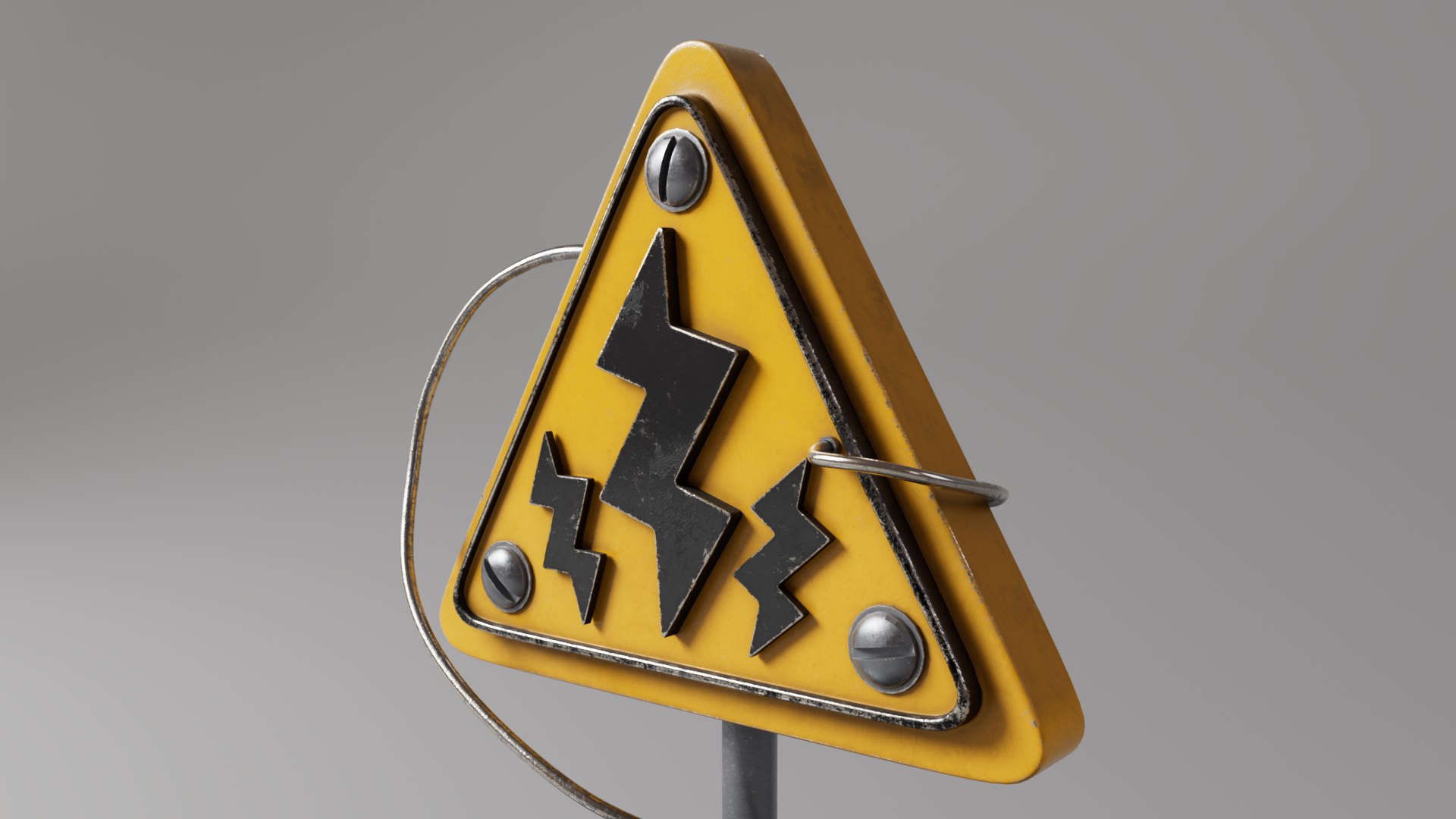 3D WARNING SIGNAL - TurboSquid 2319162
