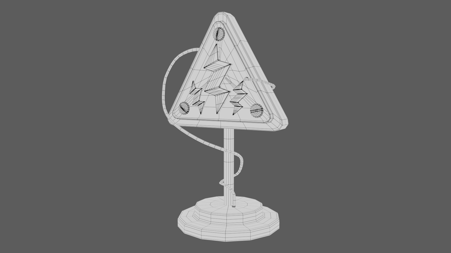 3D WARNING SIGNAL - TurboSquid 2319162