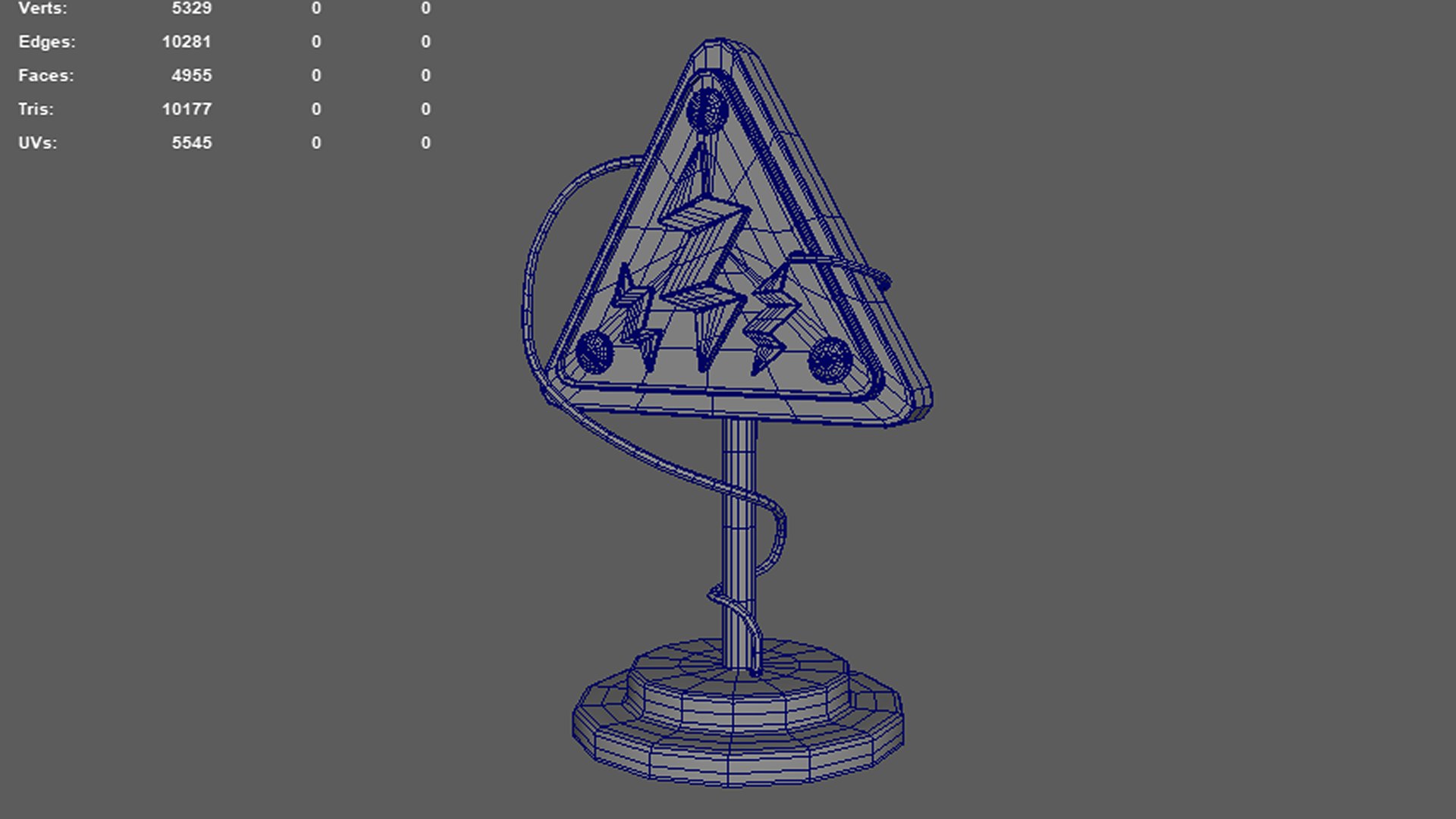 3D WARNING SIGNAL - TurboSquid 2319162