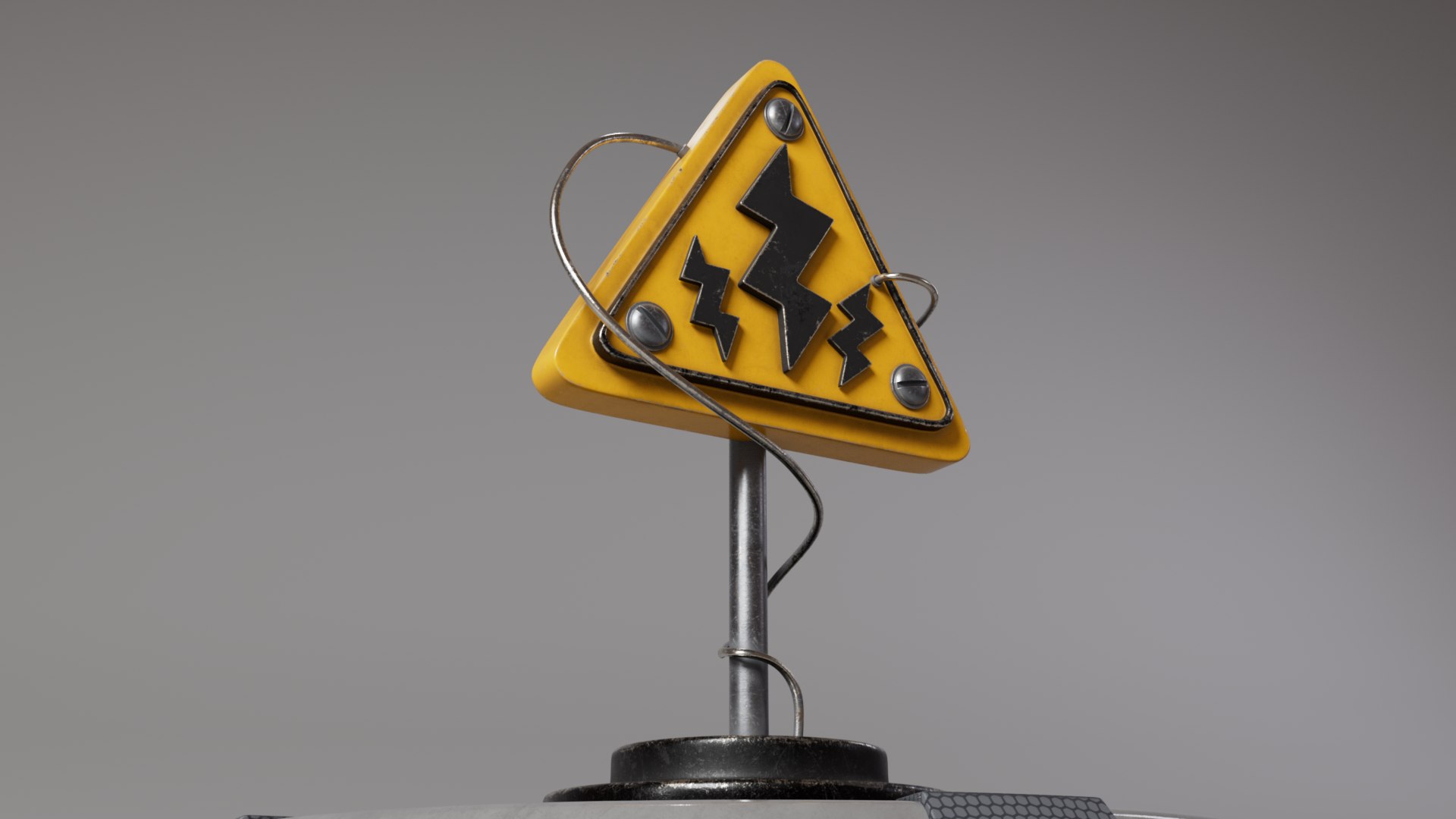 3D WARNING SIGNAL - TurboSquid 2319162