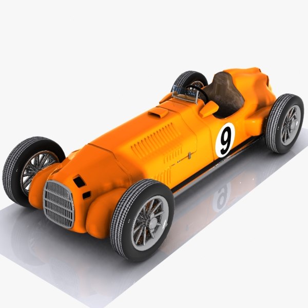 3d model cartoon vintage racing
