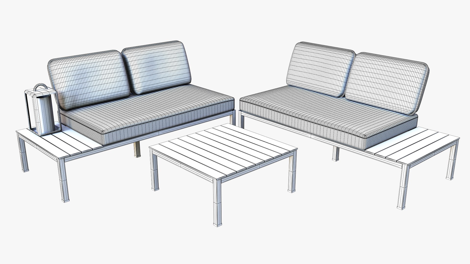 3D garden balcony seating set model - TurboSquid 1650211