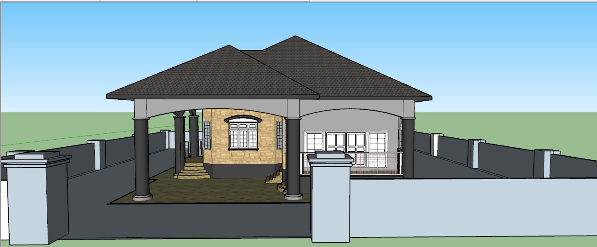 Detached Single Storey 3D Model - TurboSquid 1365704