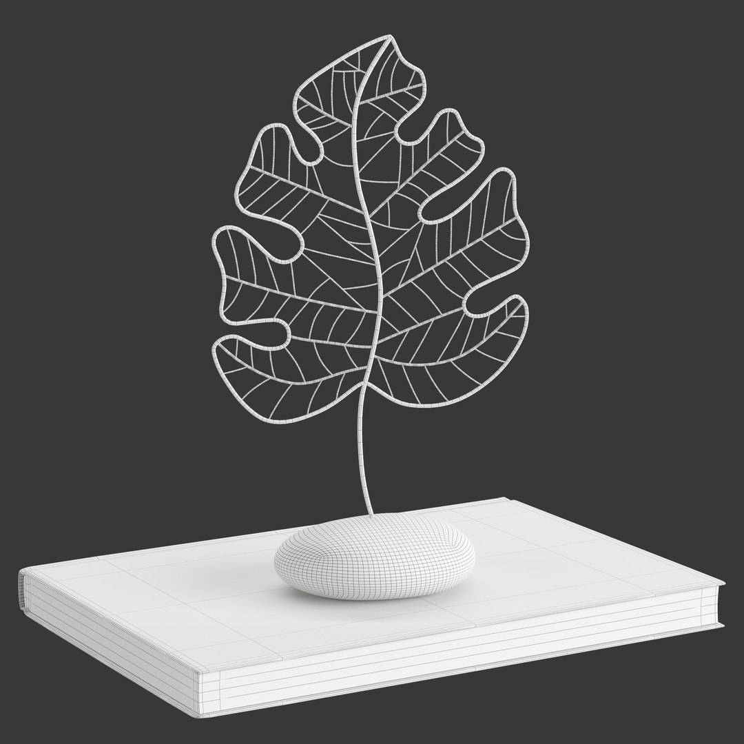 Decor Set 2 Wire Leaves 3D - TurboSquid 2054894