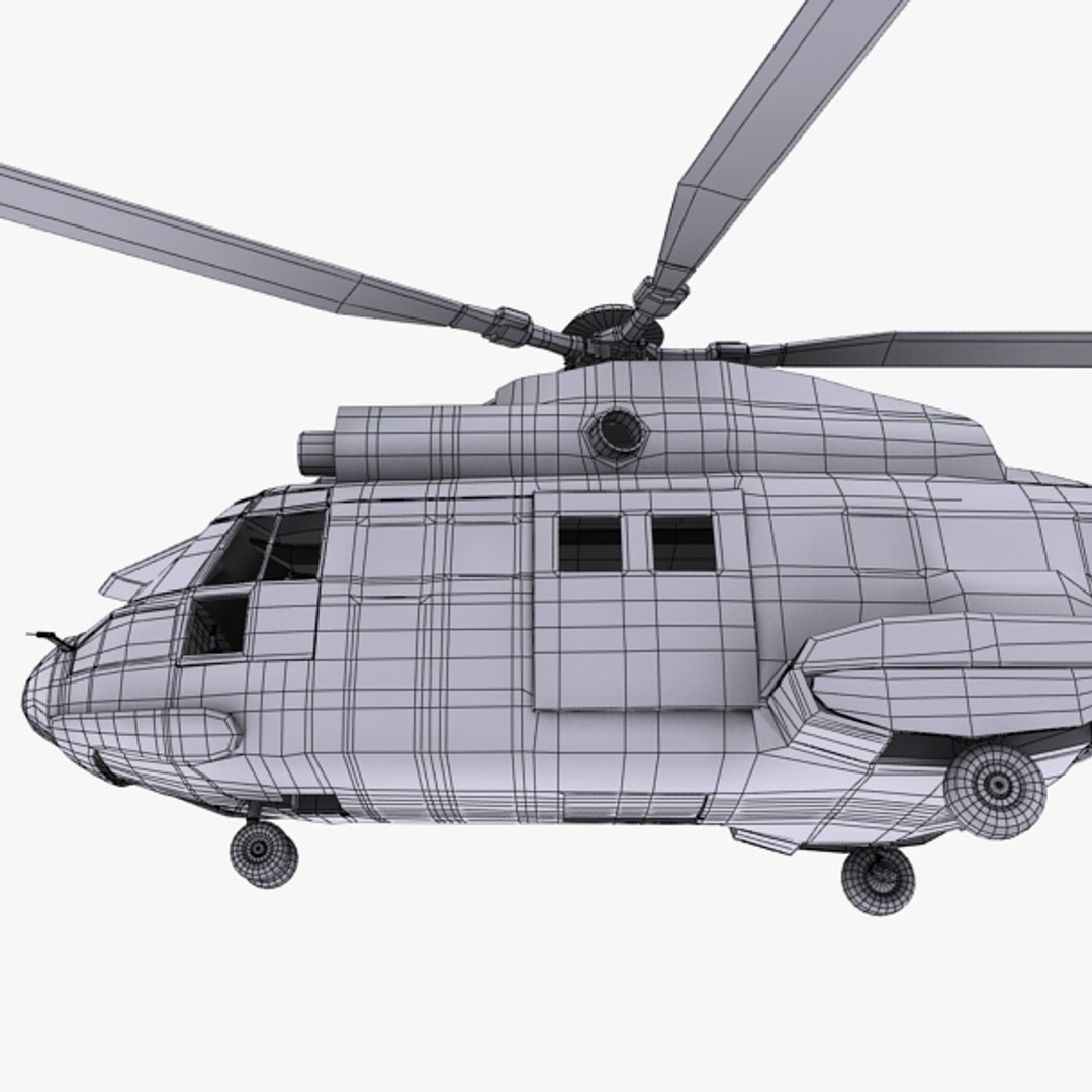 3d Model Super Puma Helicopter
