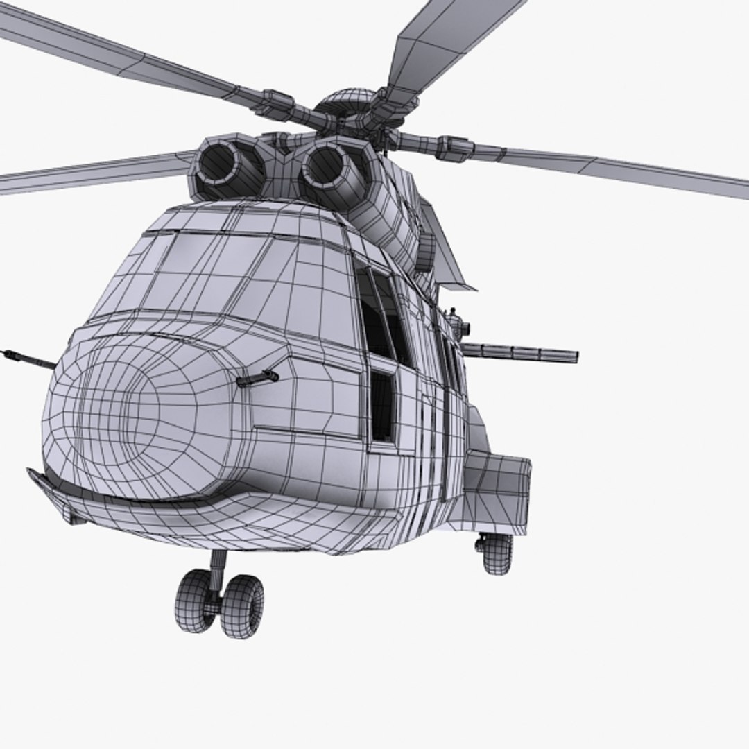 3d Model Super Puma Helicopter