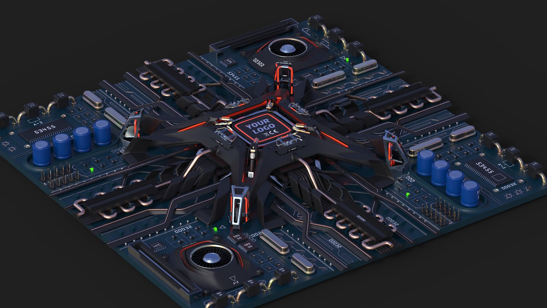 3D Cpu Motherboard Model - TurboSquid 1372698