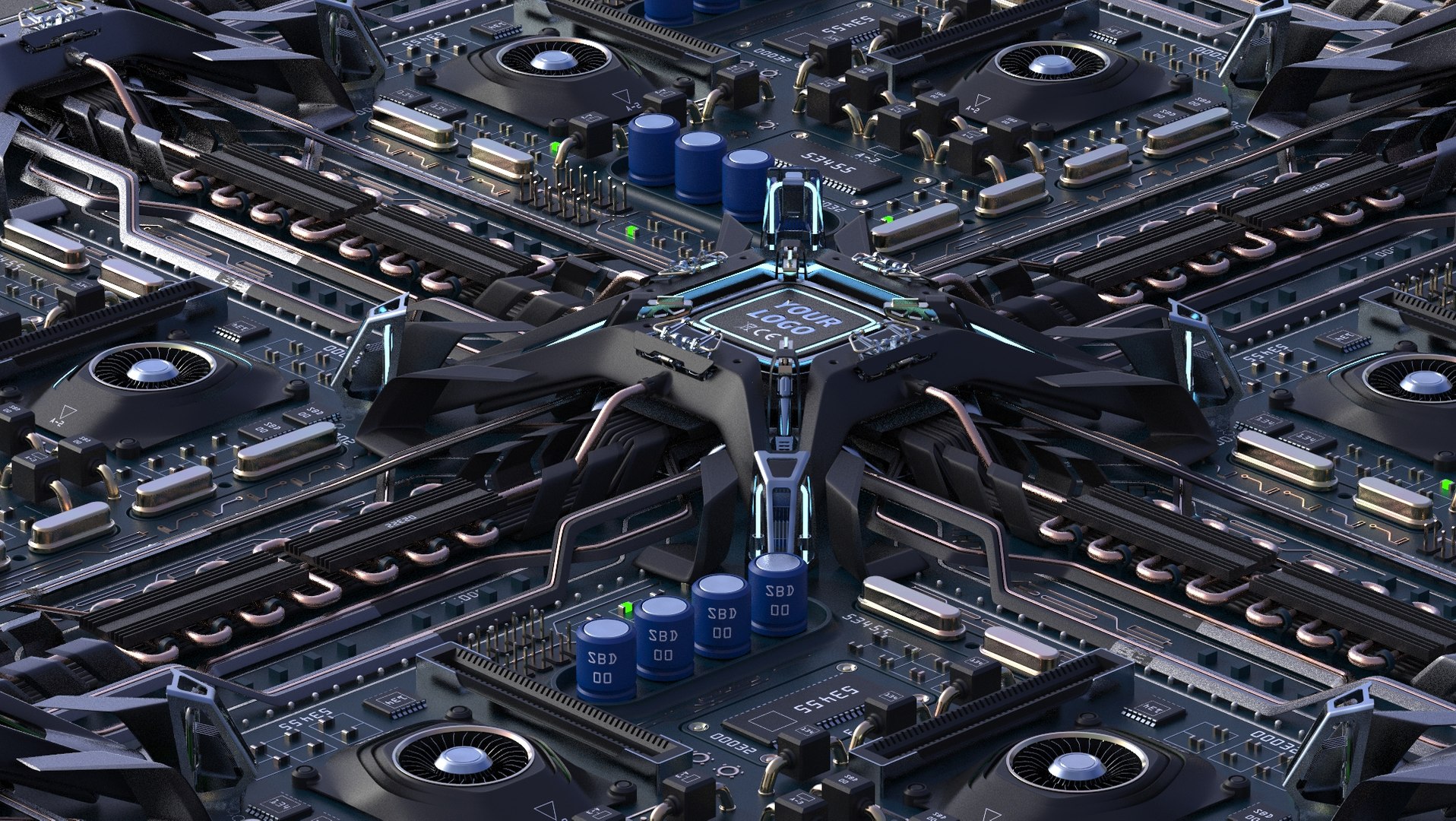 3D Cpu Motherboard Model - TurboSquid 1372698