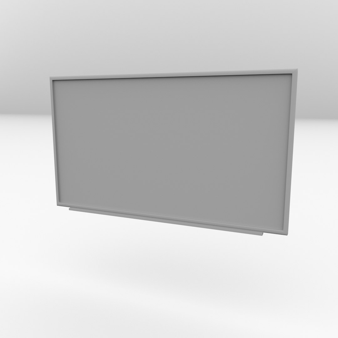 3D Model Whiteboard Board White - TurboSquid 1164493