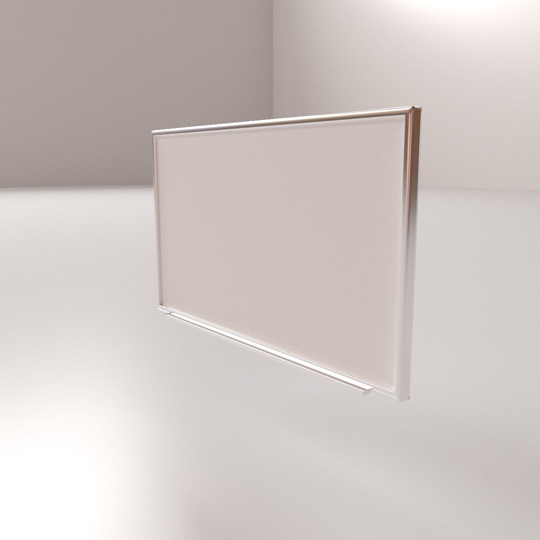 3D Model Whiteboard Board White - TurboSquid 1164493