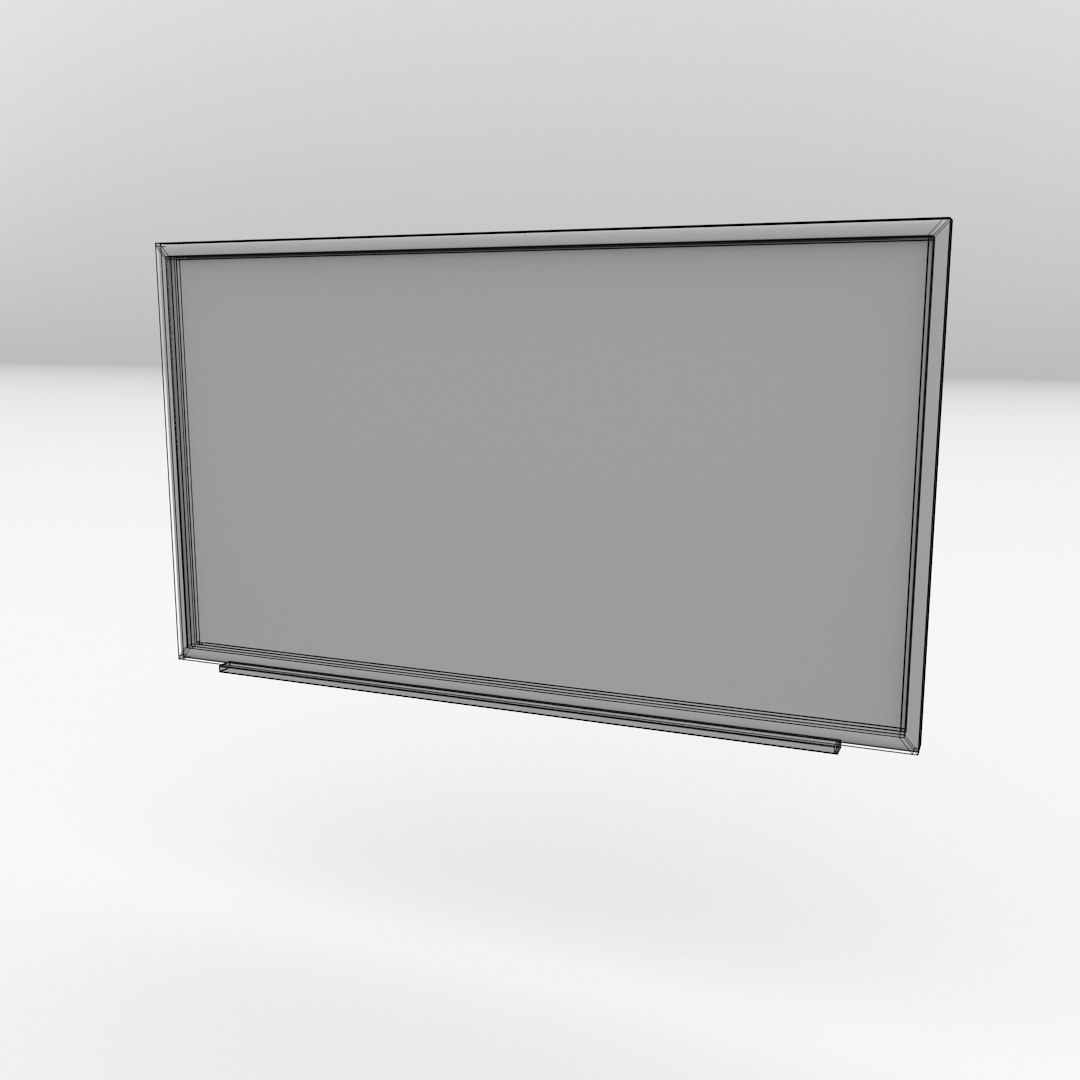 3D Model Whiteboard Board White - TurboSquid 1164493