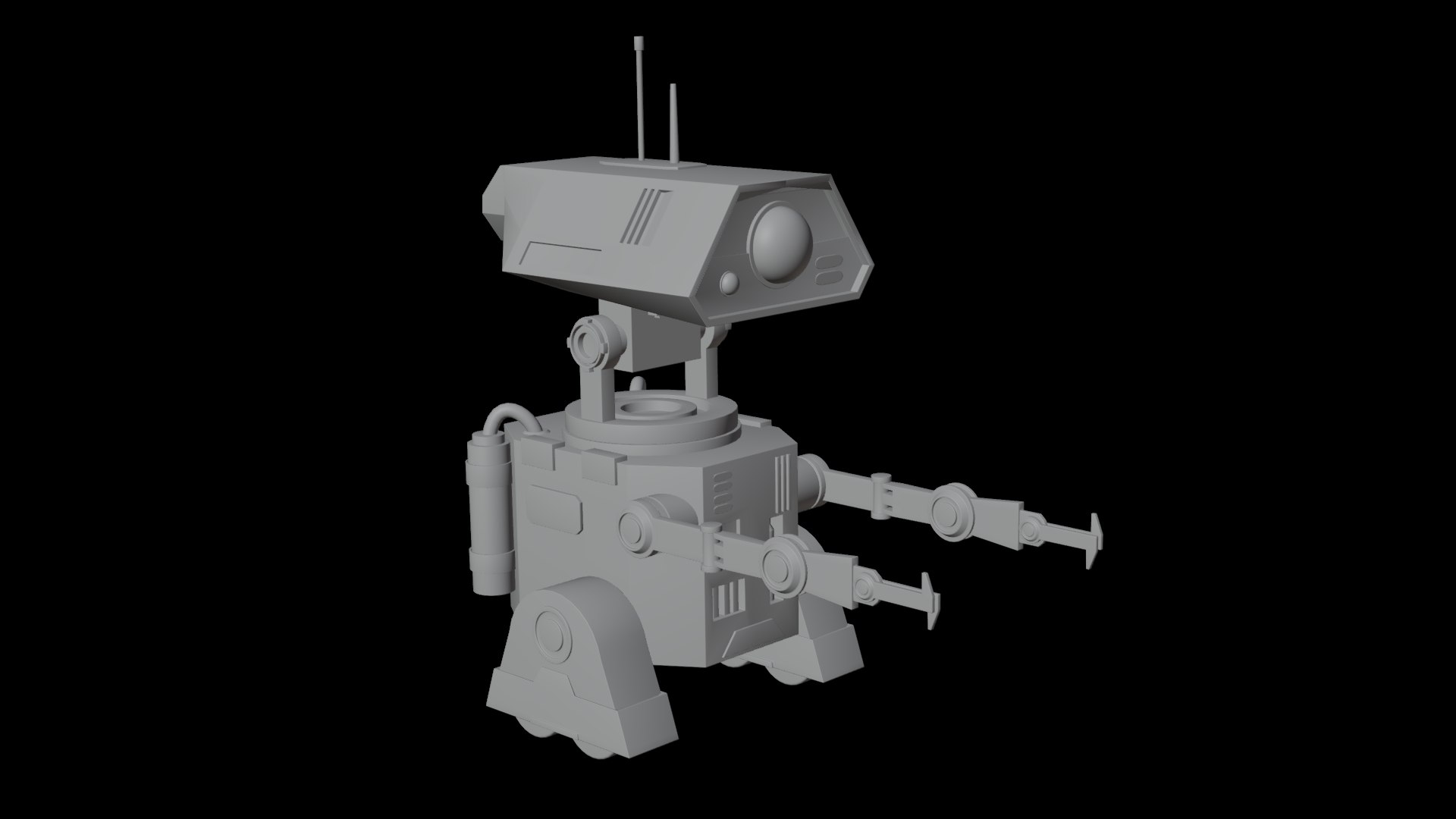 Sci Fi Worker Robot FBX 3D Model - TurboSquid 2257824