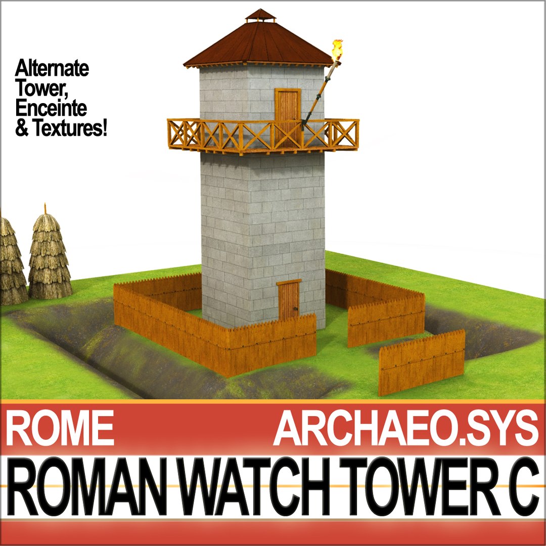 3D Model Roman Watch Tower C - TurboSquid 1209725