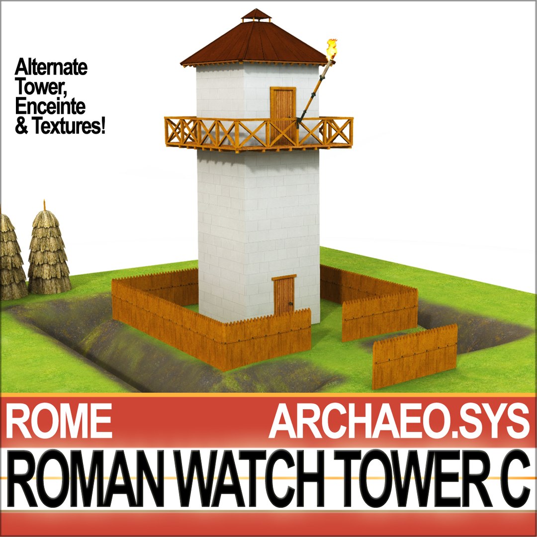 3D Model Roman Watch Tower C - TurboSquid 1209725