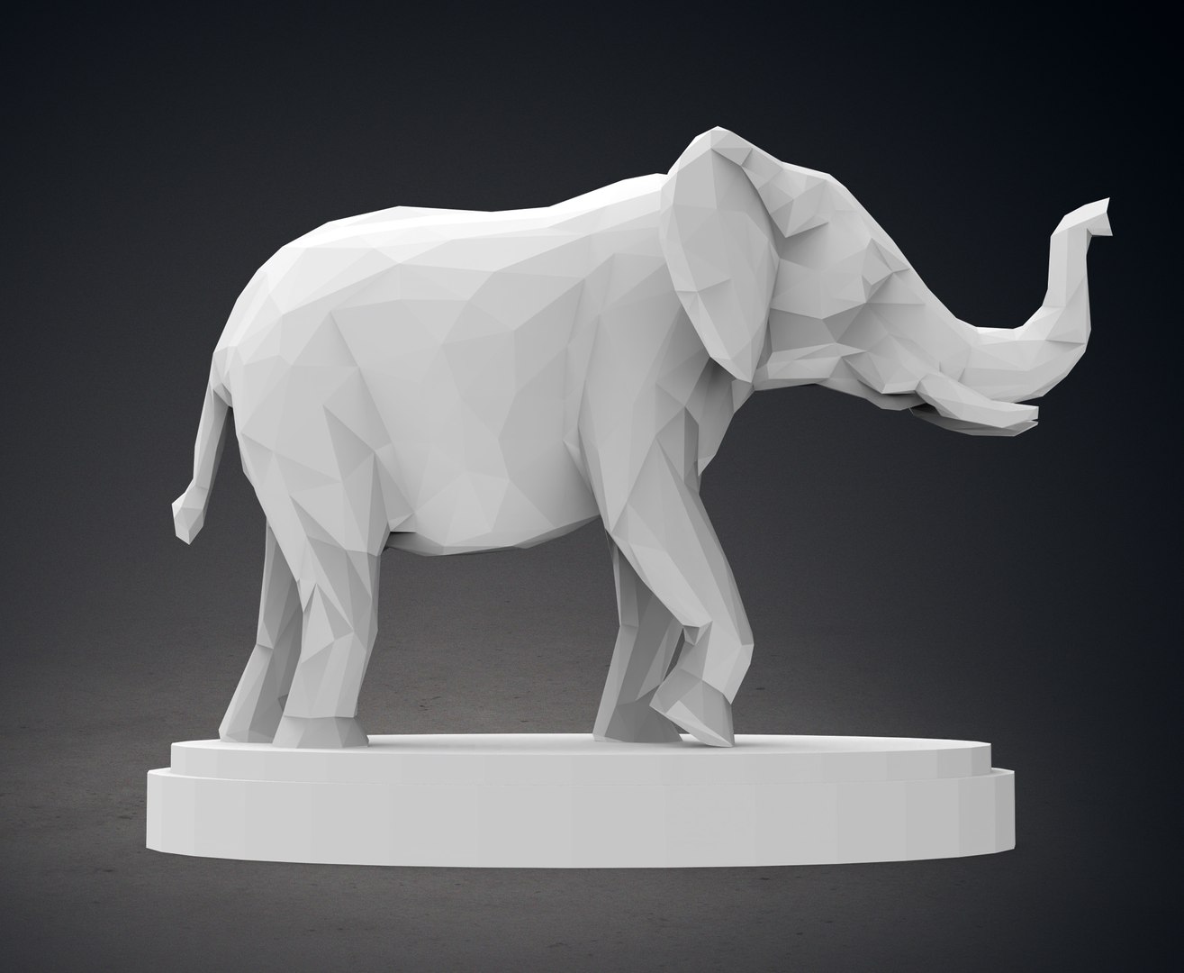 Low Poly Elephant Statue 3D Model - TurboSquid 2226248