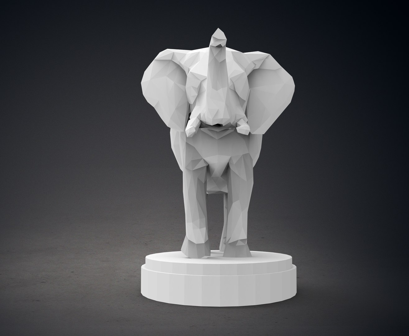 Low Poly Elephant Statue 3D Model - TurboSquid 2226248