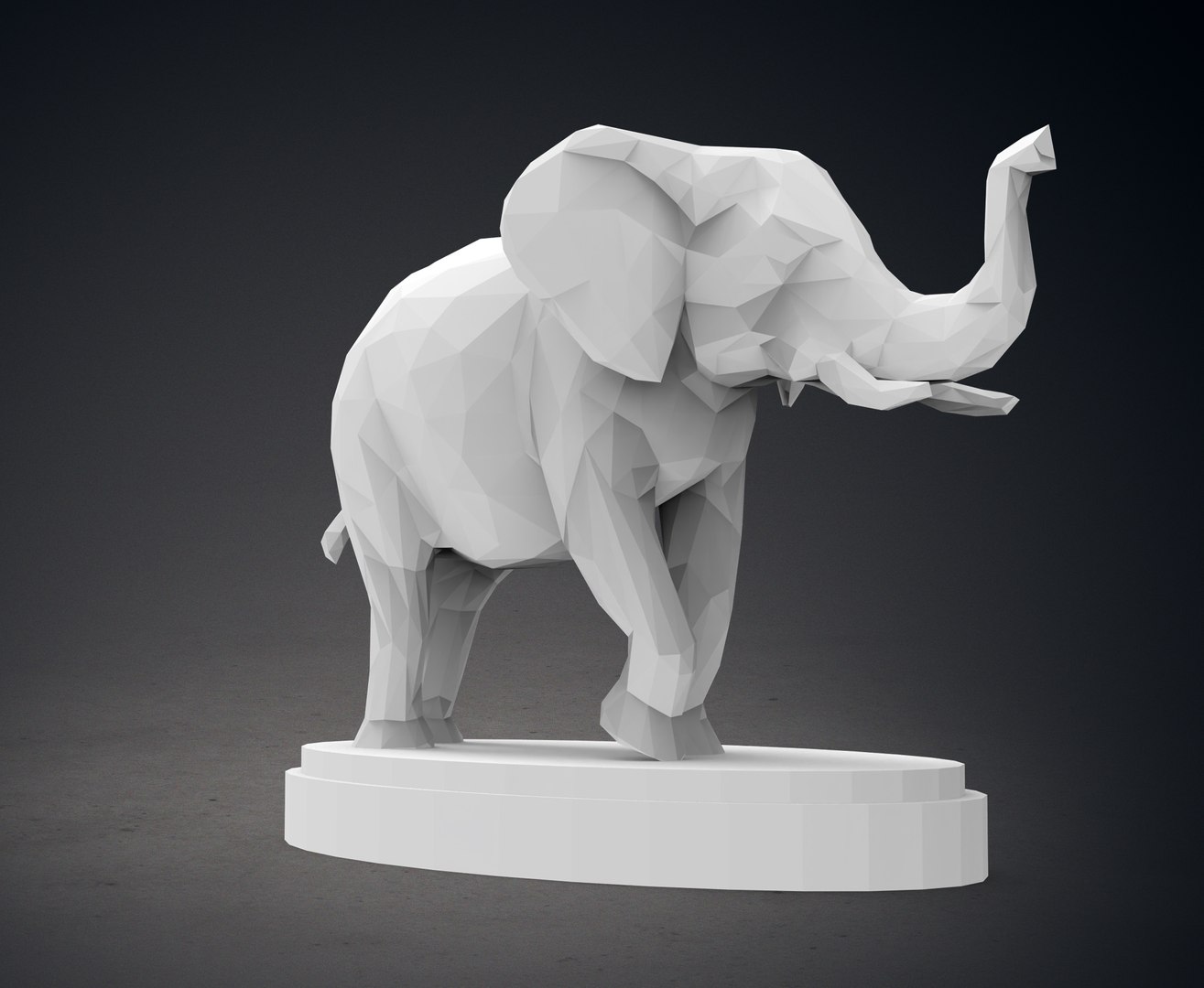 Low Poly Elephant Statue 3D Model - TurboSquid 2226248