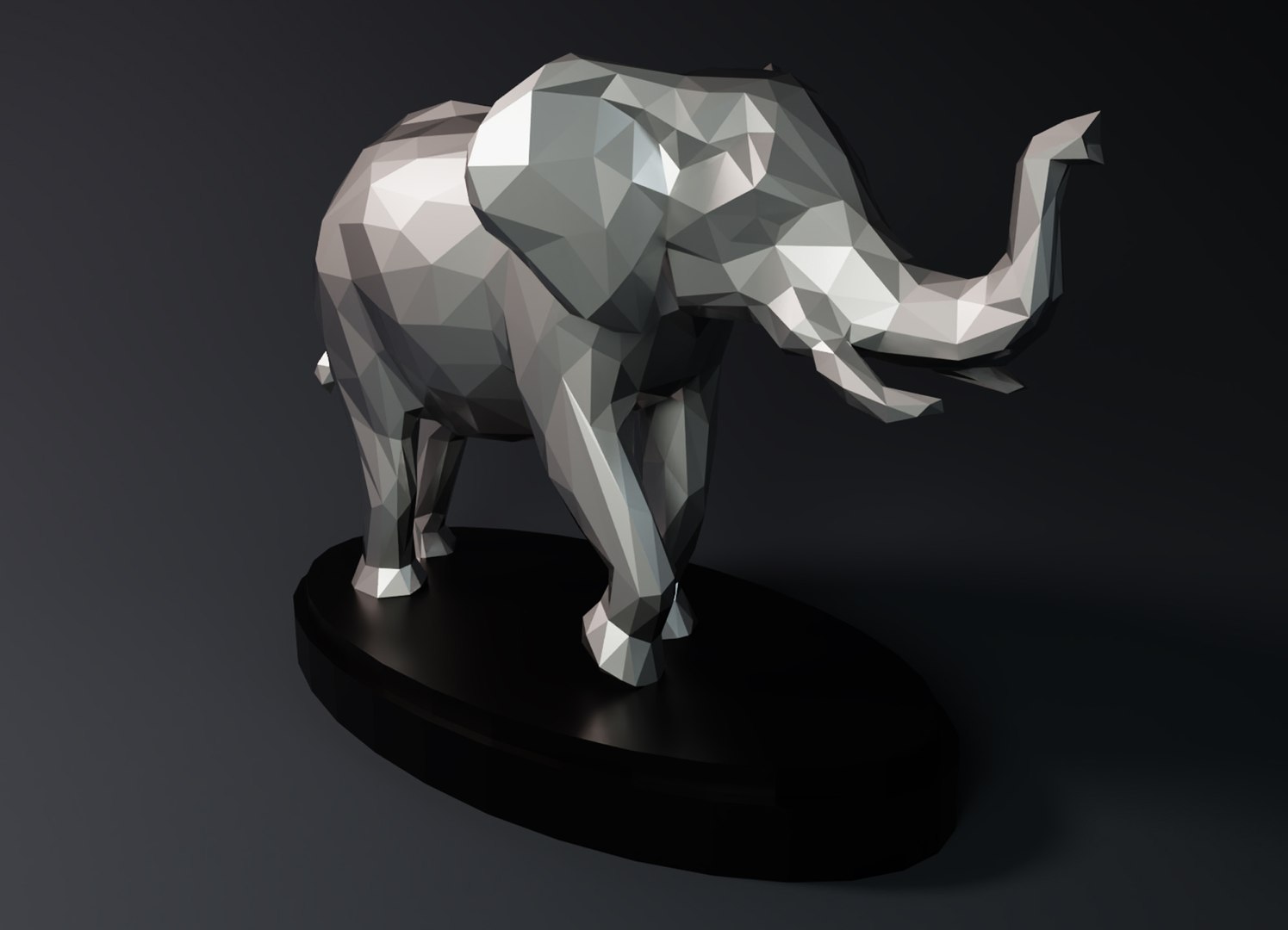 Low Poly Elephant Statue 3D Model - TurboSquid 2226248