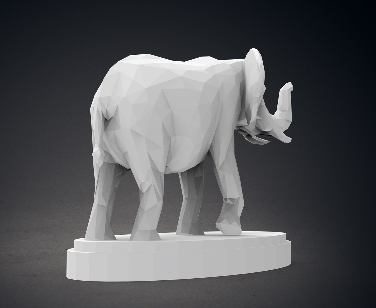Low Poly Elephant Statue 3D Model - TurboSquid 2226248