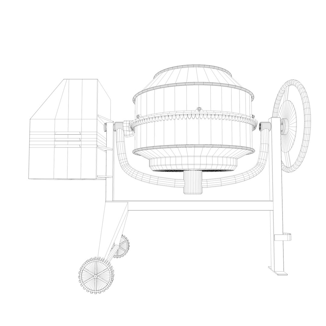 3d Model Cement Mixer