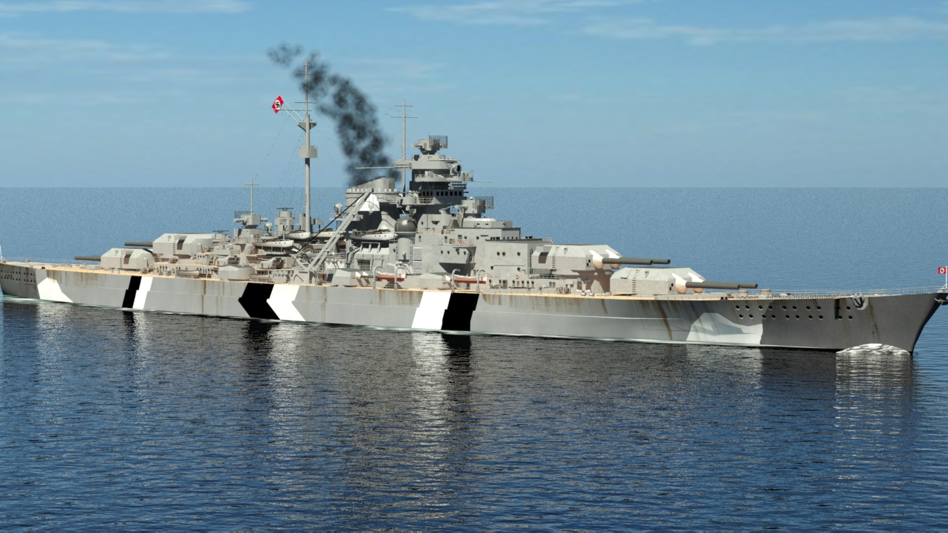 3D Highly Detailed Bismarck - TurboSquid 1868373