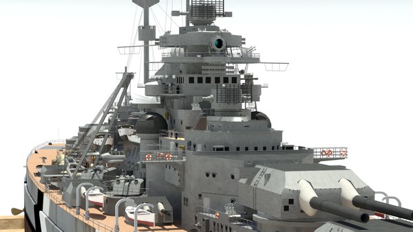 3D highly detailed bismarck - TurboSquid 1868373
