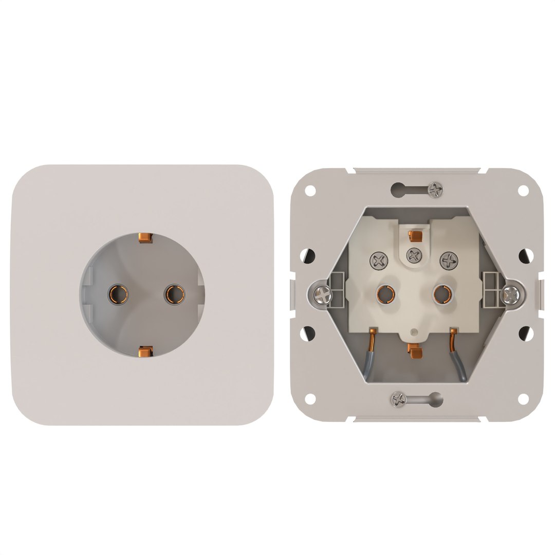 3D Power socket model - TurboSquid 2182527