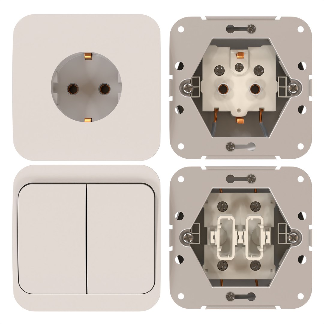 3D Power socket model - TurboSquid 2182527
