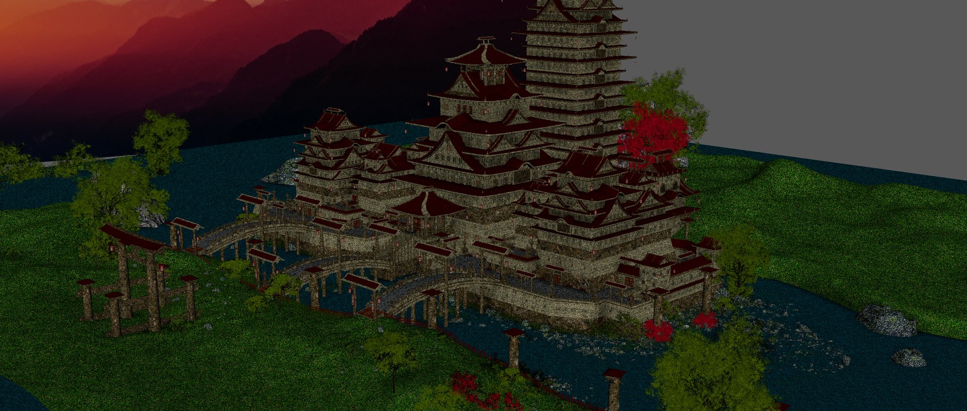 Fantasy Asian Castle 3D - TurboSquid 1962304