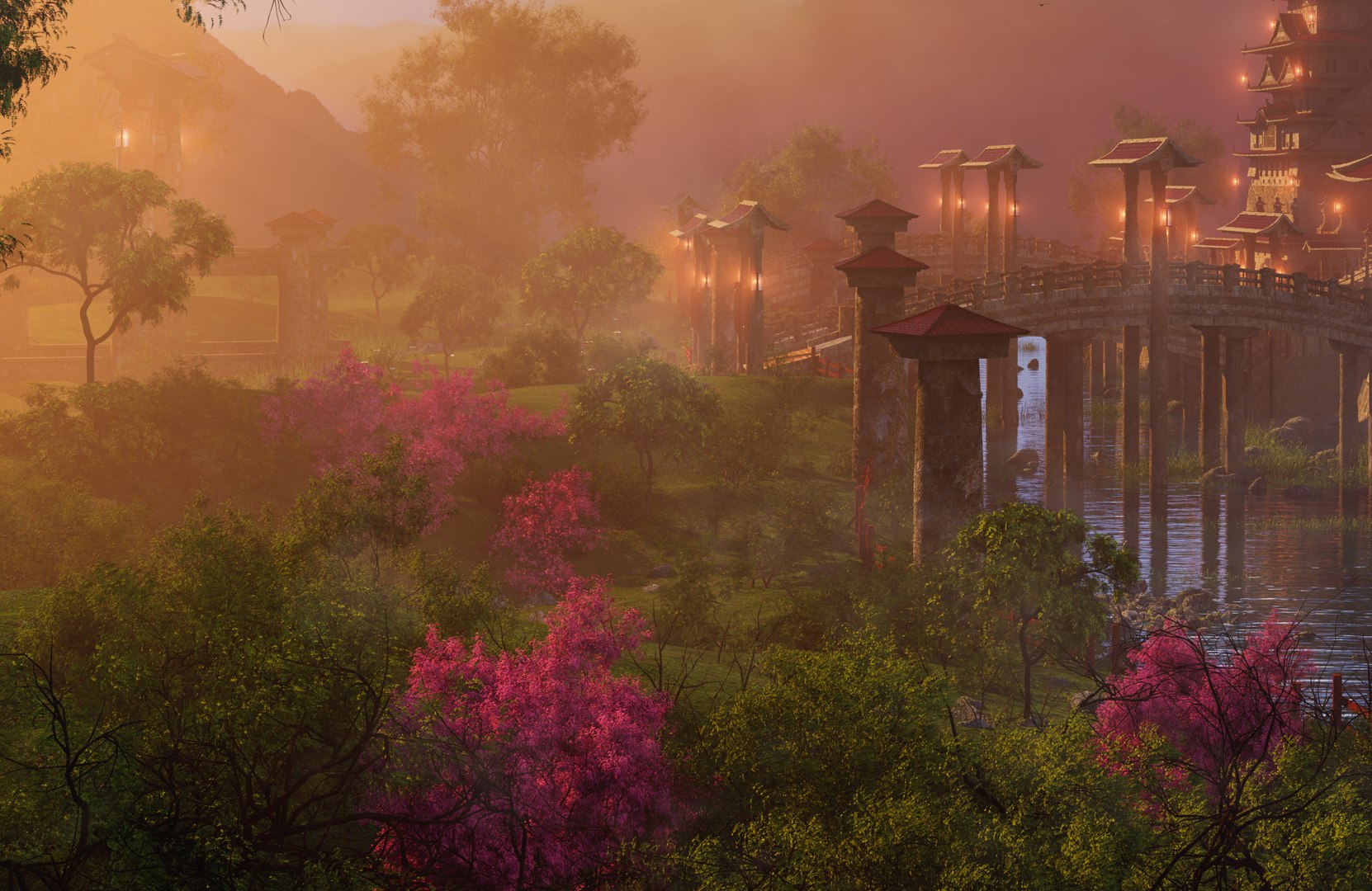 Fantasy Asian Castle 3D - TurboSquid 1962304