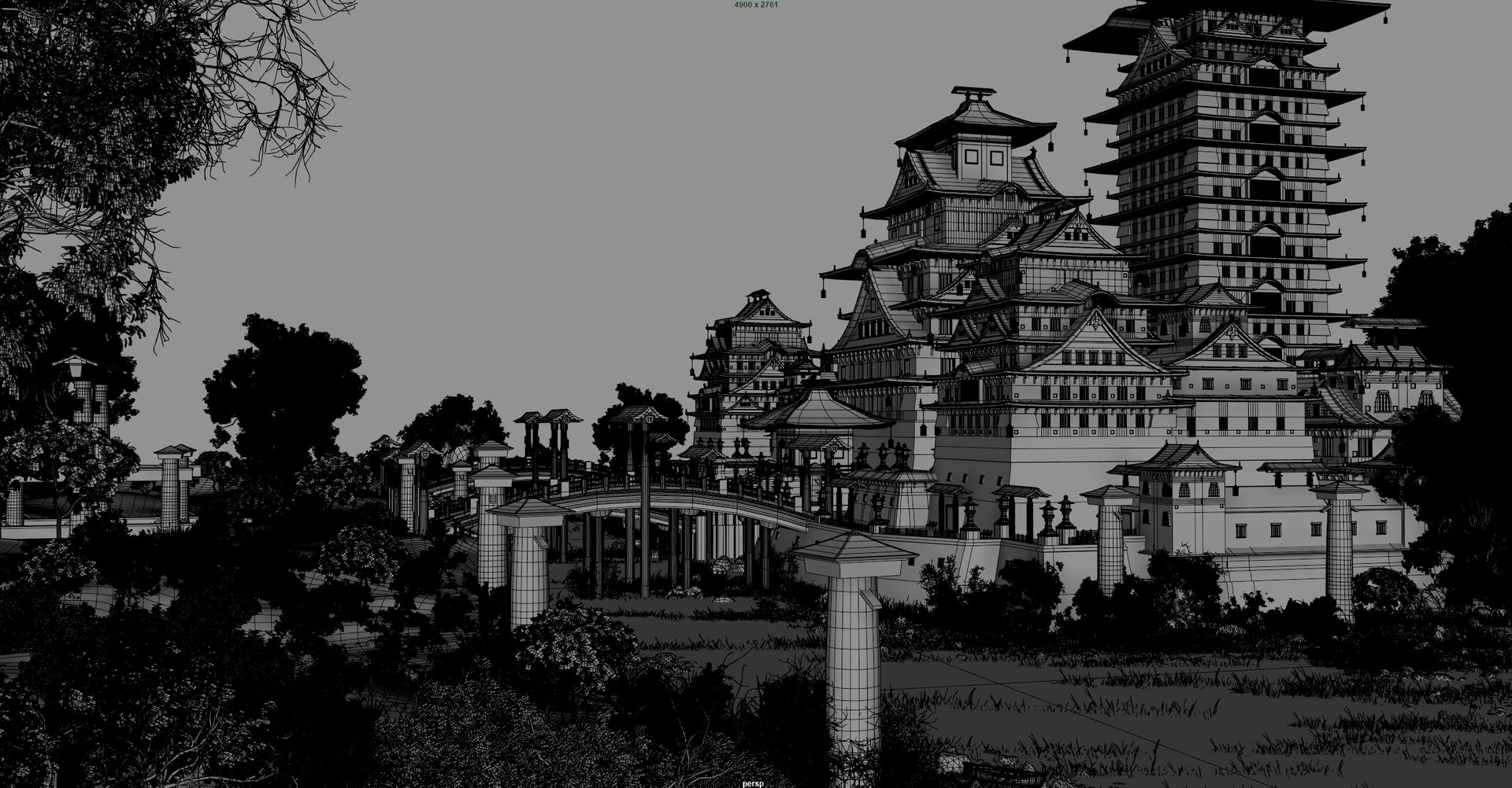 Fantasy Asian Castle 3D - TurboSquid 1962304