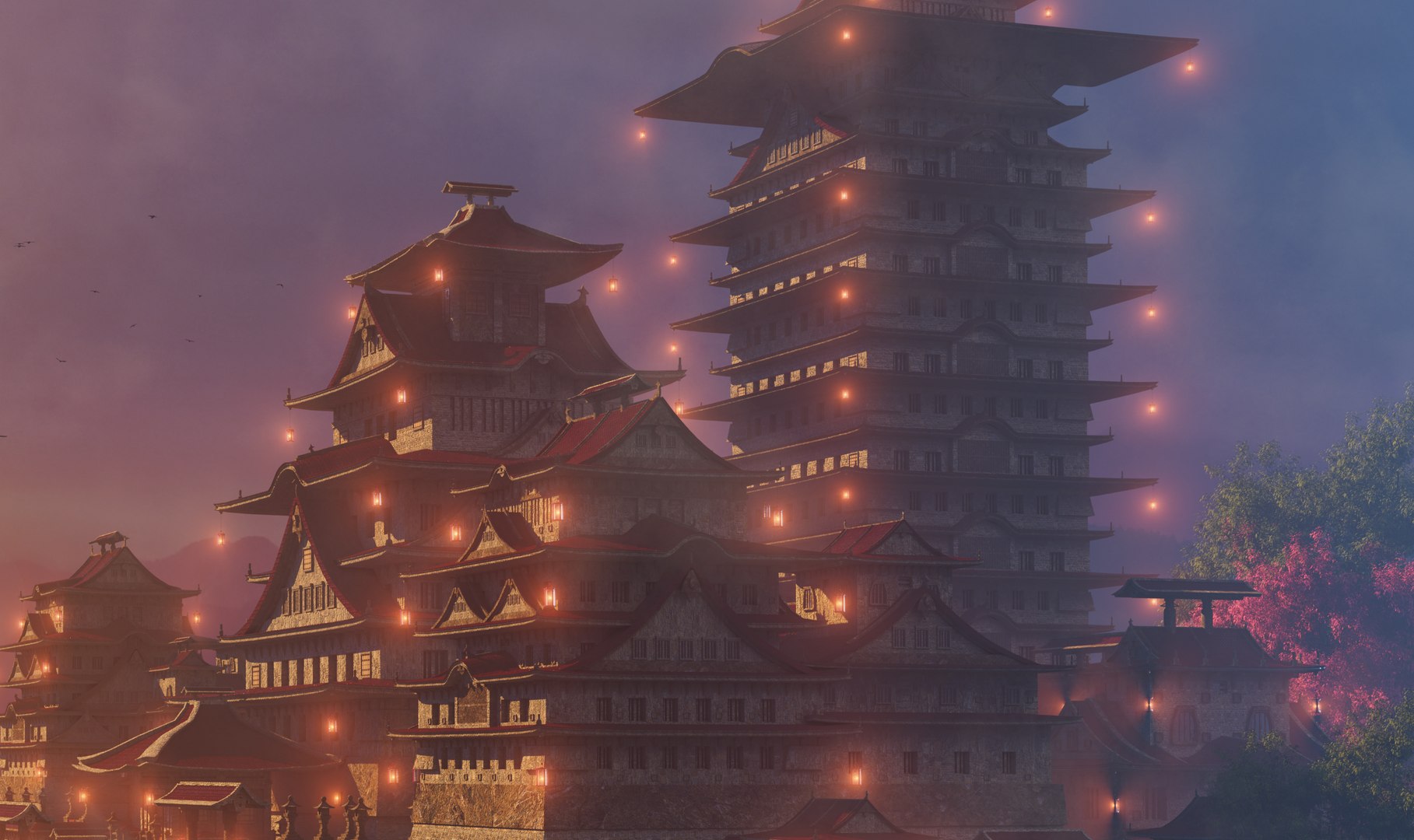 Fantasy Asian Castle 3D - TurboSquid 1962304