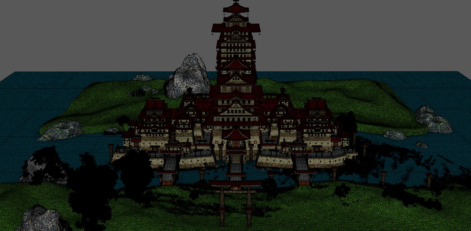 Fantasy Asian Castle 3D - TurboSquid 1962304