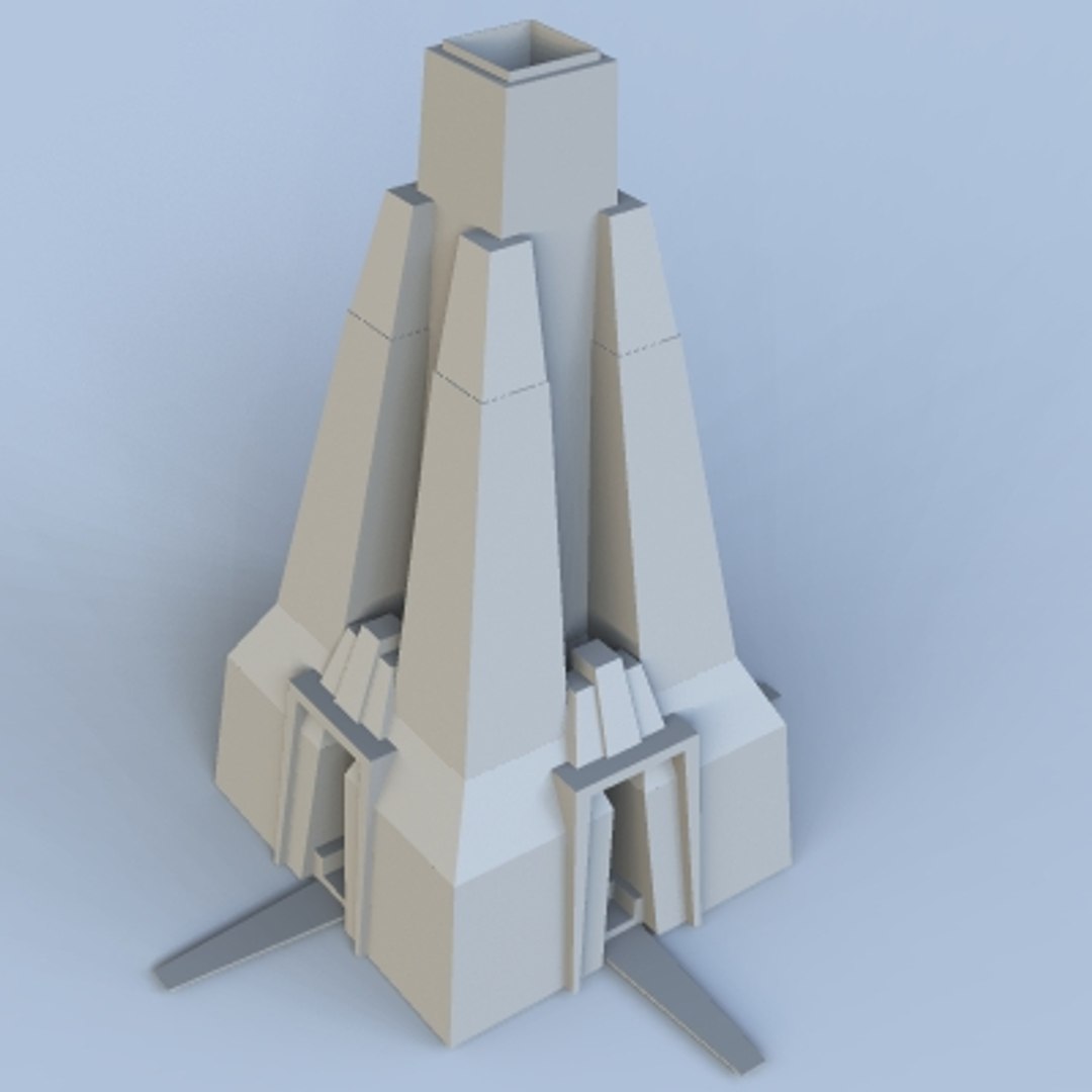 Science Fiction Building Set 3d Model