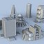 Science Fiction Building Set 3d Model
