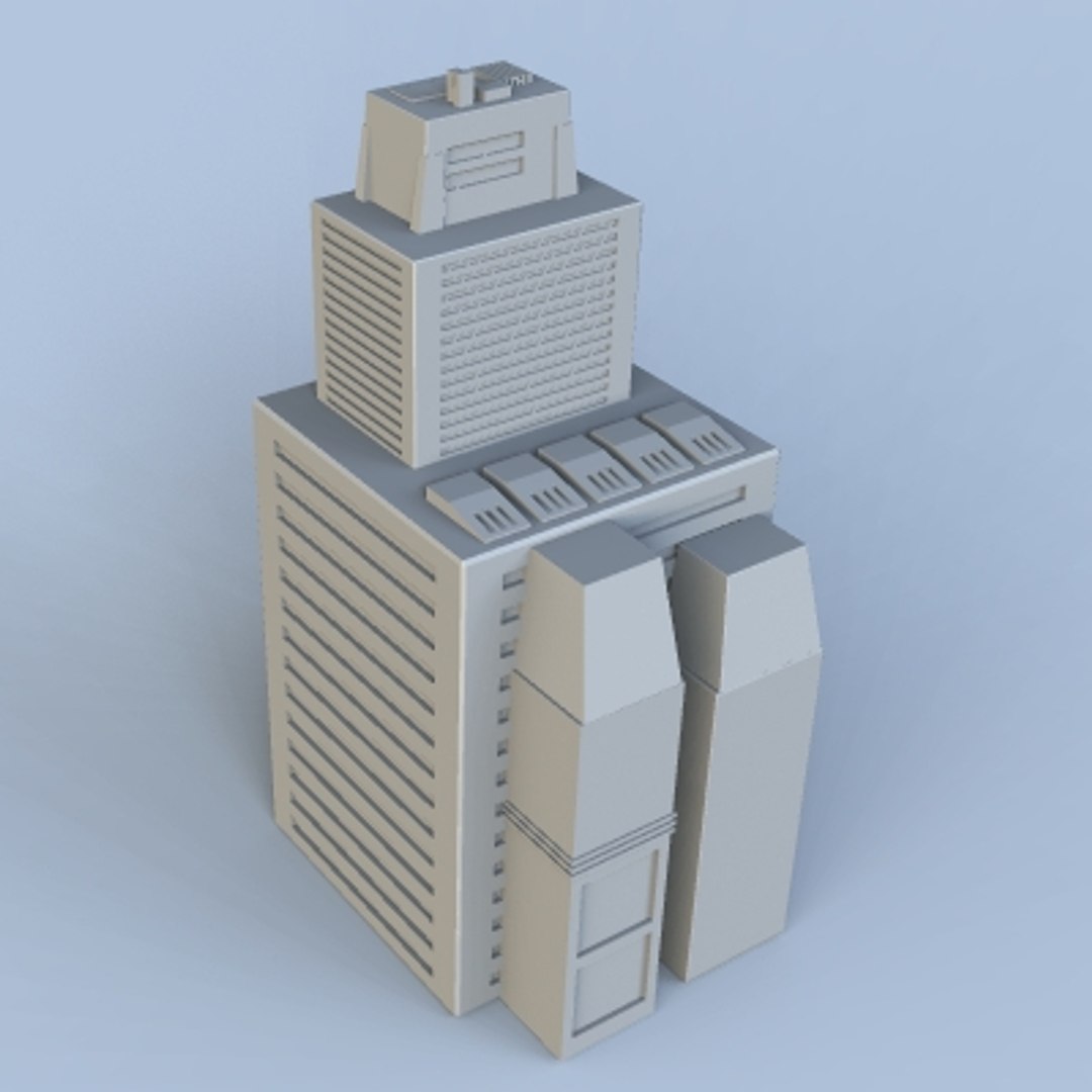 Science Fiction Building Set 3d Model