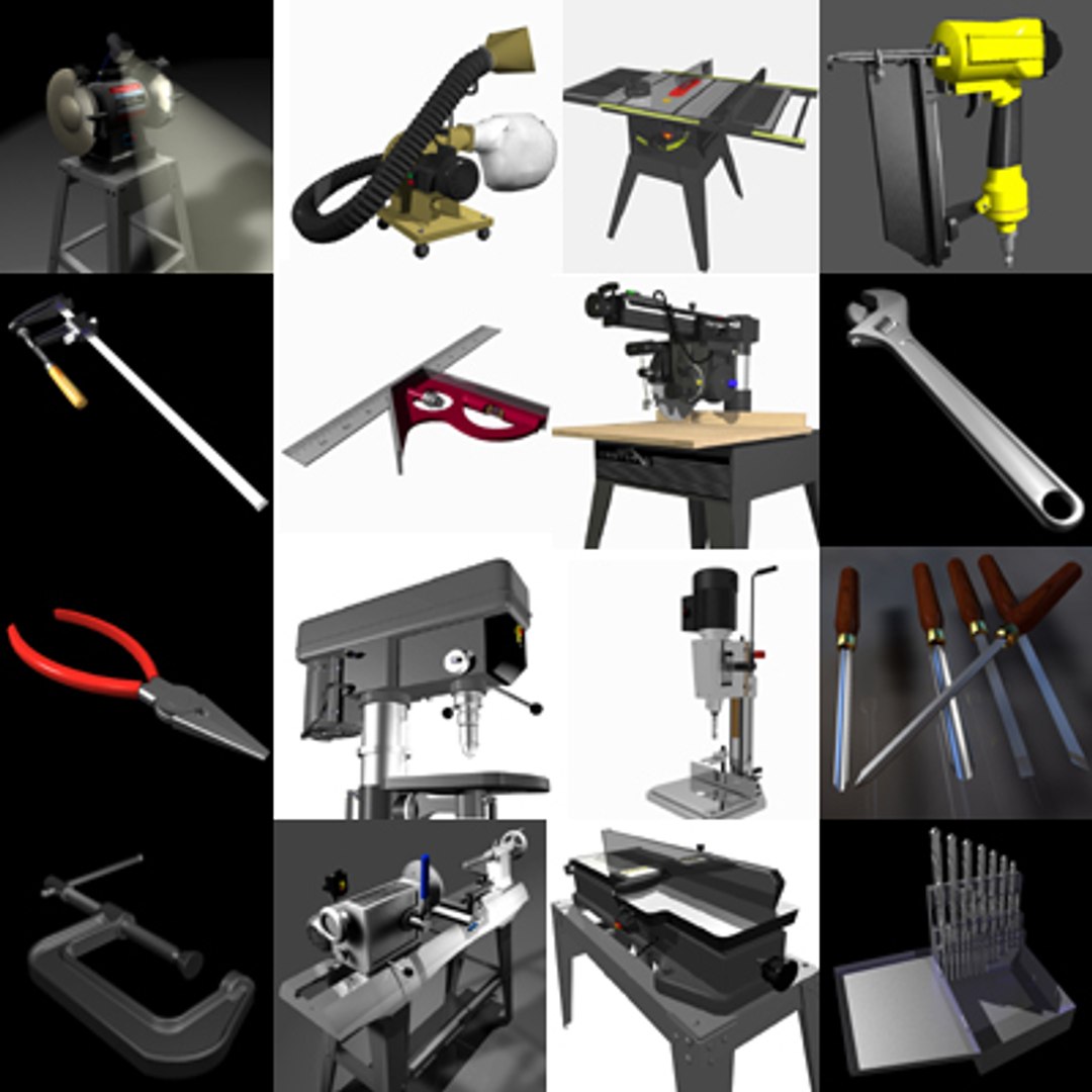 3ds Max Comprehensive Woodshop Machine Tool
