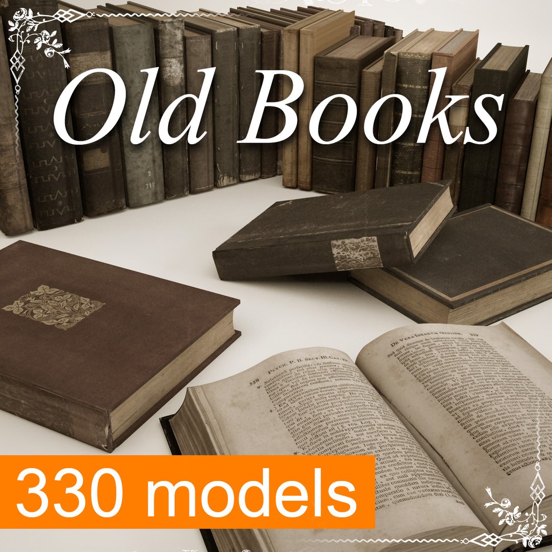 Old Books Mega 330 3d Model