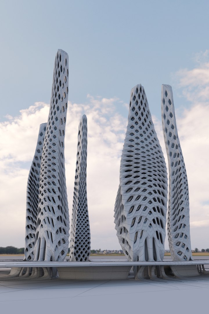 High-rise Organized Cluster 3D - TurboSquid 1460366