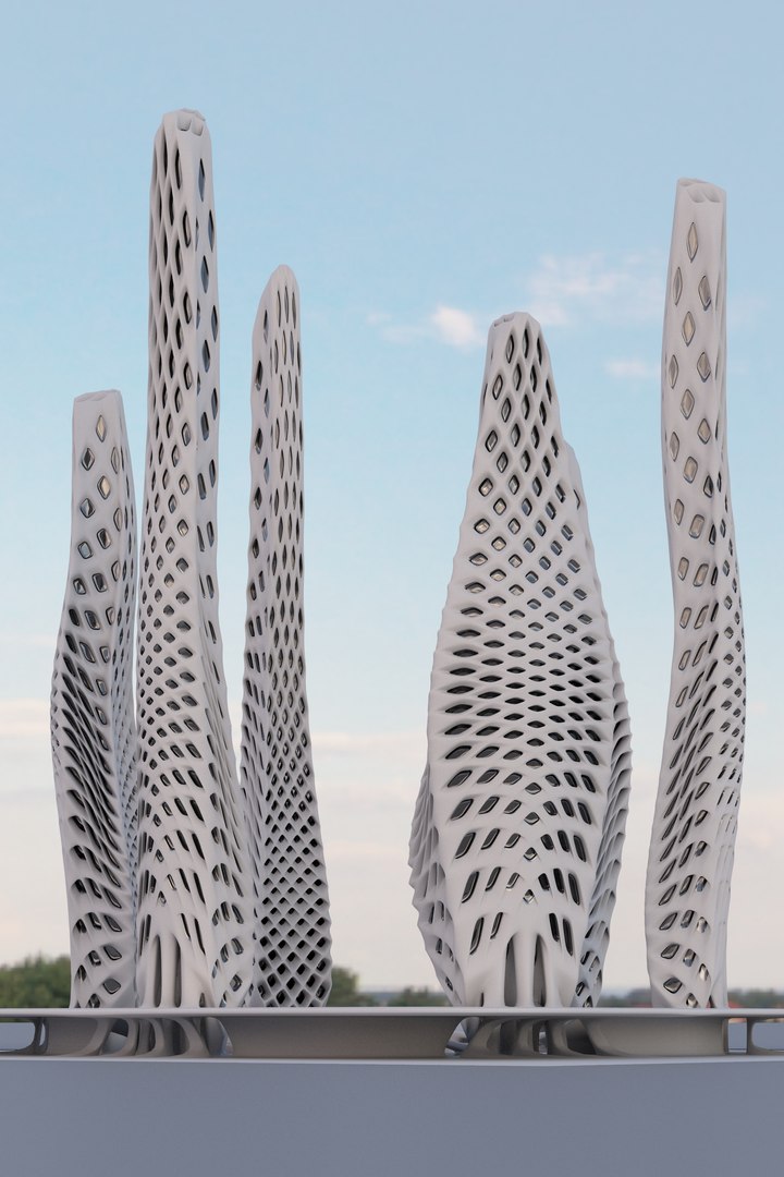 High-rise Organized Cluster 3D - TurboSquid 1460366