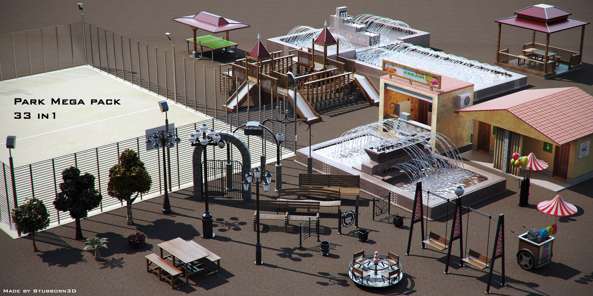 3d Model Park 1 2